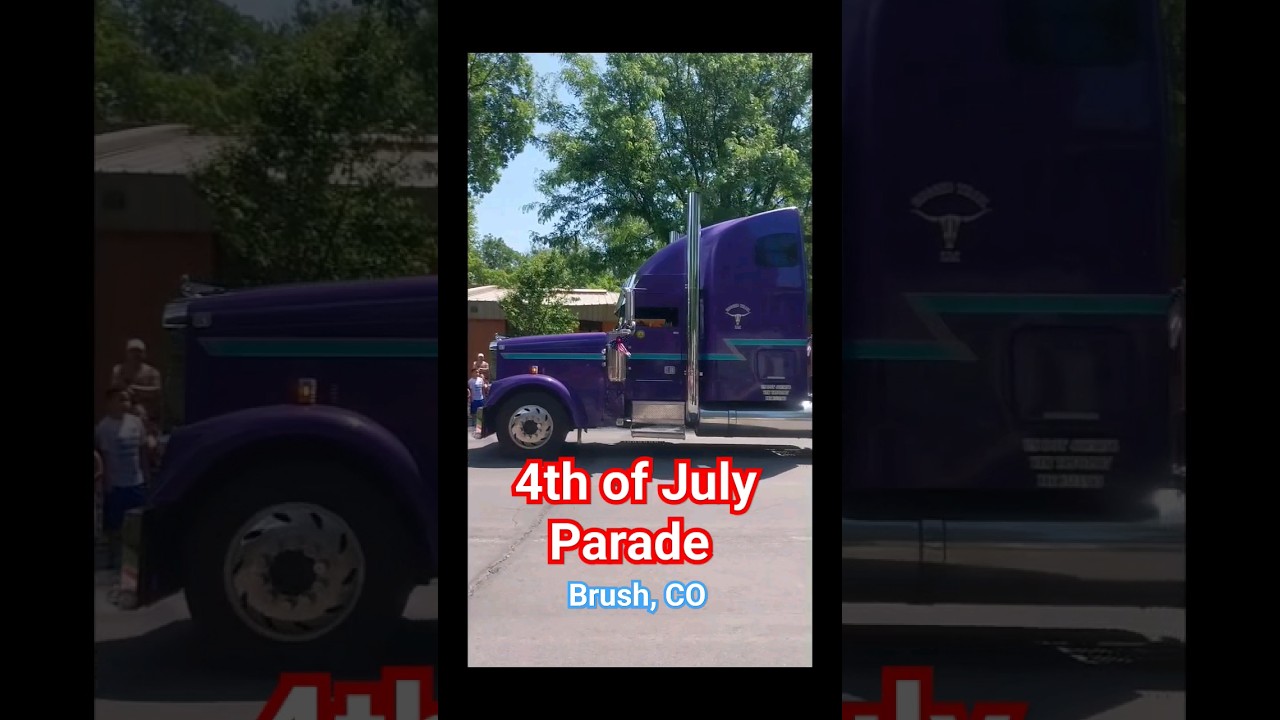 Bad Ass Purple Semi! #4thofjuly #semi #semitruck #parade #family #2023 ...