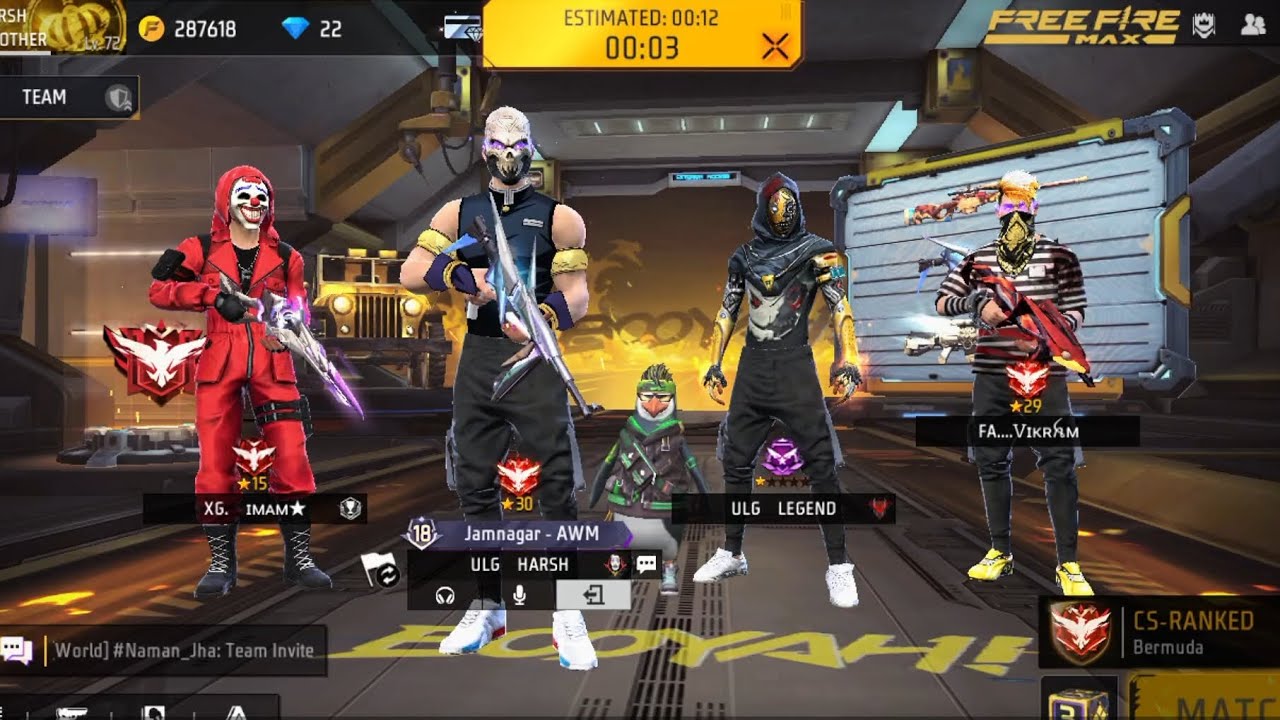 BEST FF GAMEPLAY WITH ULG HARSH AND OUR SQUAD | GARENA FREE FIRE - YouTube