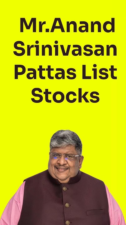 Mr Anand Srinivasans Pattas List Stocks Youtube