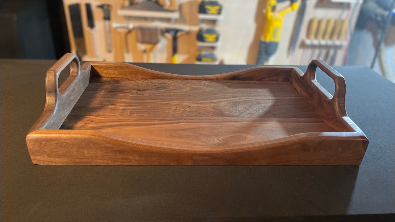 Wooden serving tray build - YouTube