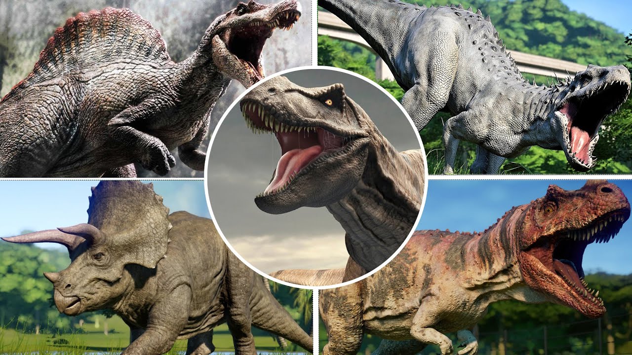 T-Rex Max KO Carnivore & Herbivore Dinosaurs in Jurassic World ...