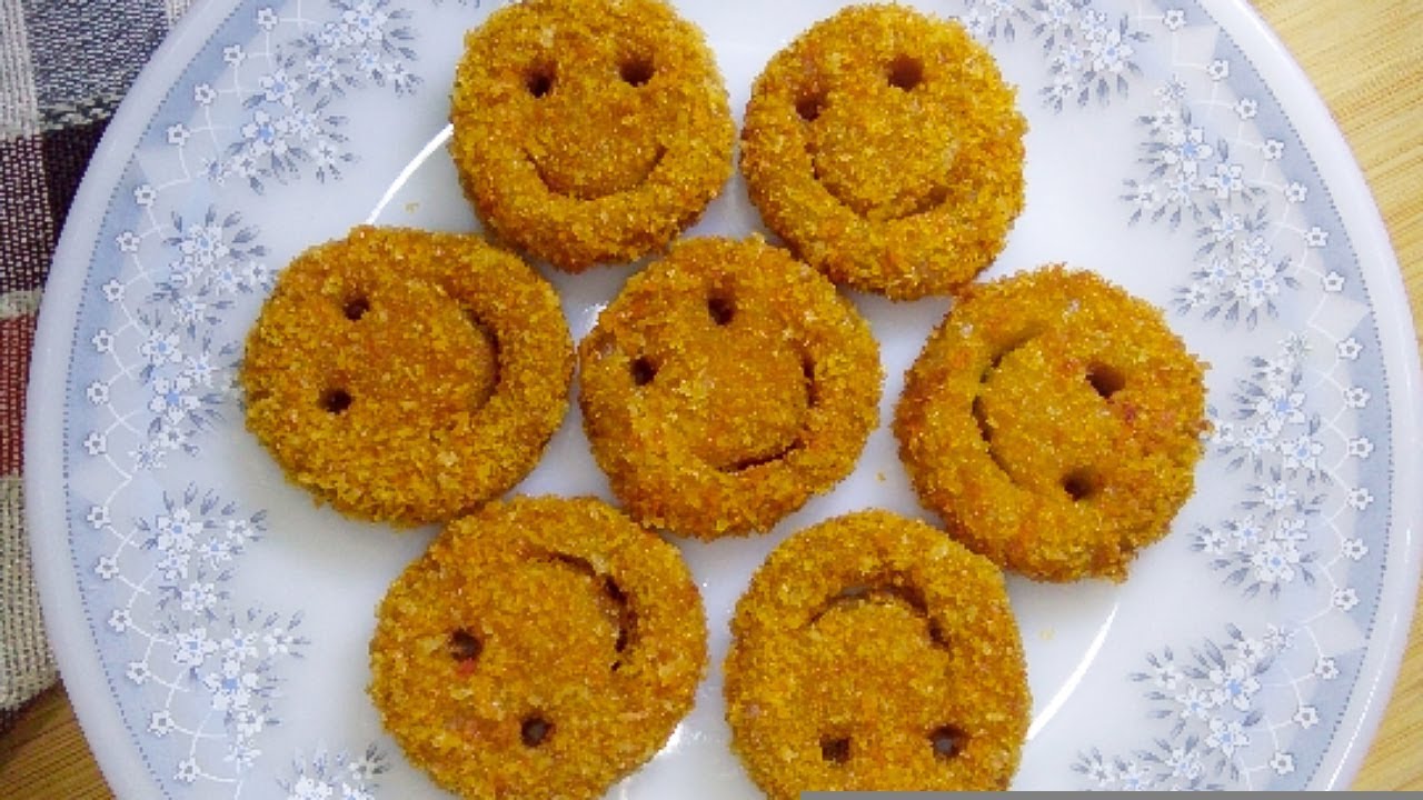 Smiley Chicken Nugget Recipe(Without Spice) - YouTube