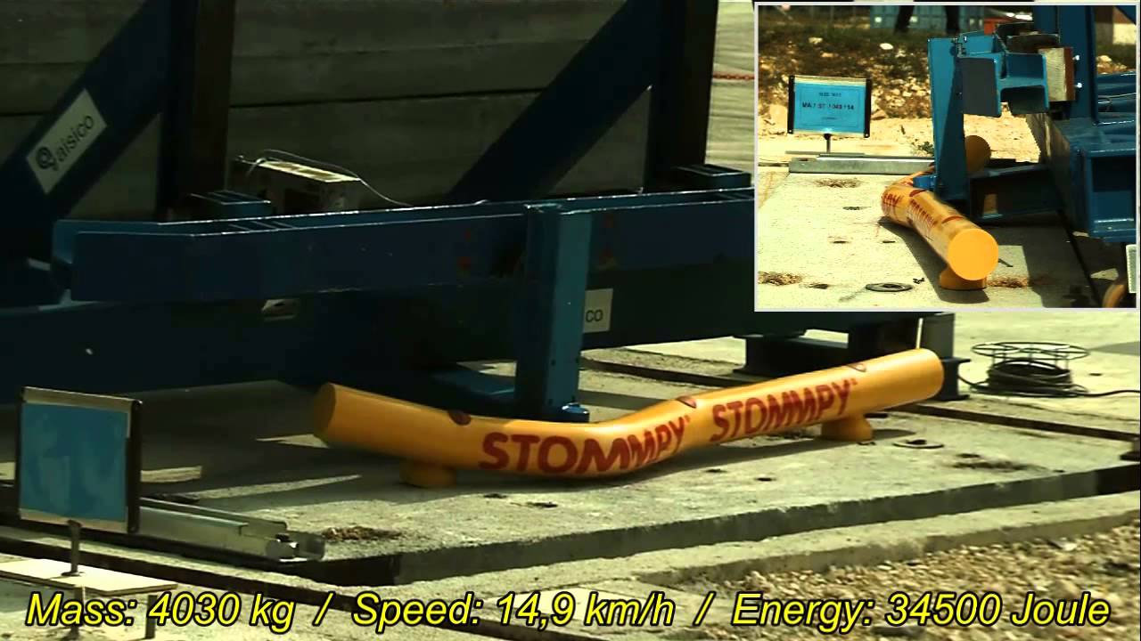 STOMMPY® Guardrail - Certified Crash Test - YouTube