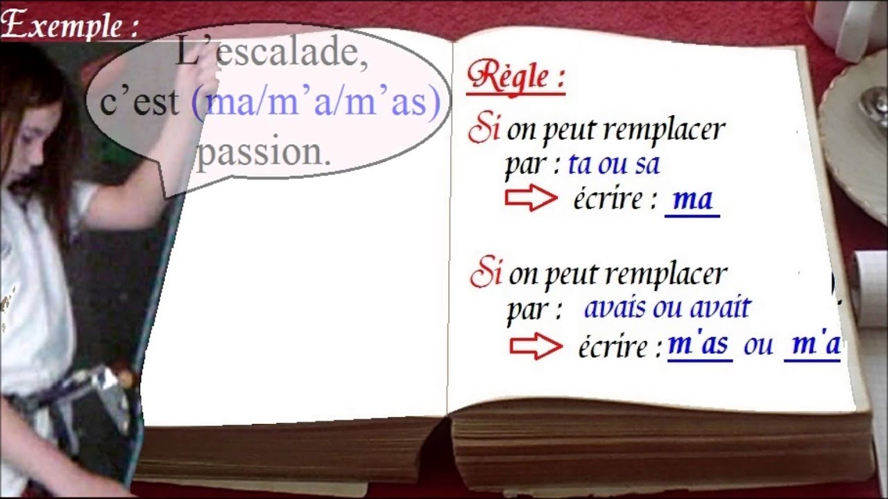 1000 mots français : ma m’a m’as, une astuce facile par homonyme - YouTube