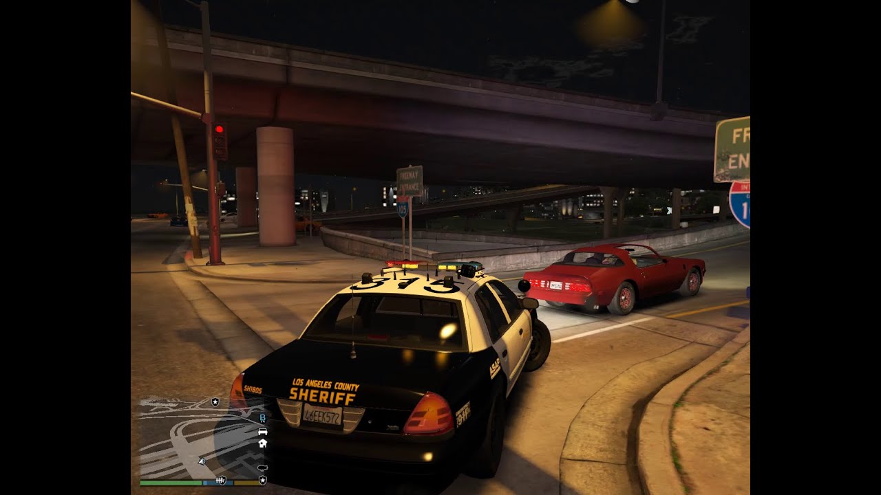 GTA 5 PC LASD Traffic Stop On Red Trans Am - YouTube