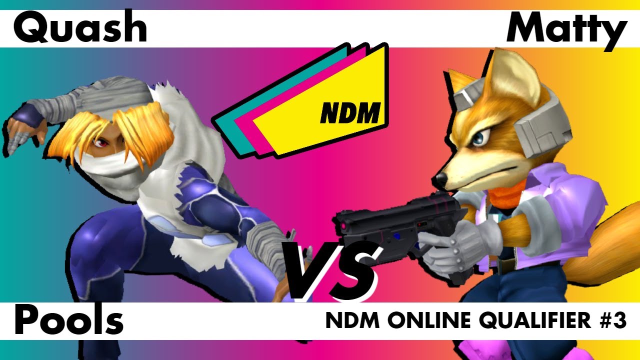 NDM Online Qualifier #3 - Qaush (Sheik) vs. Matty (Fox) Pools - YouTube