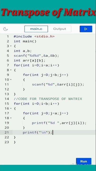 Finding Transpose of Given Matrix 😎 ️😎 #viral #youtubeshorts #shortvideo #shorts #video # ...