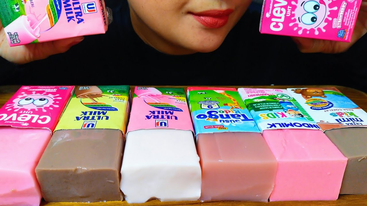 ASMR PUDDING SUSU KOTAK ULTRAMILK, TANGO, CLEVO, INDOMILK, ULTRA MINI ...