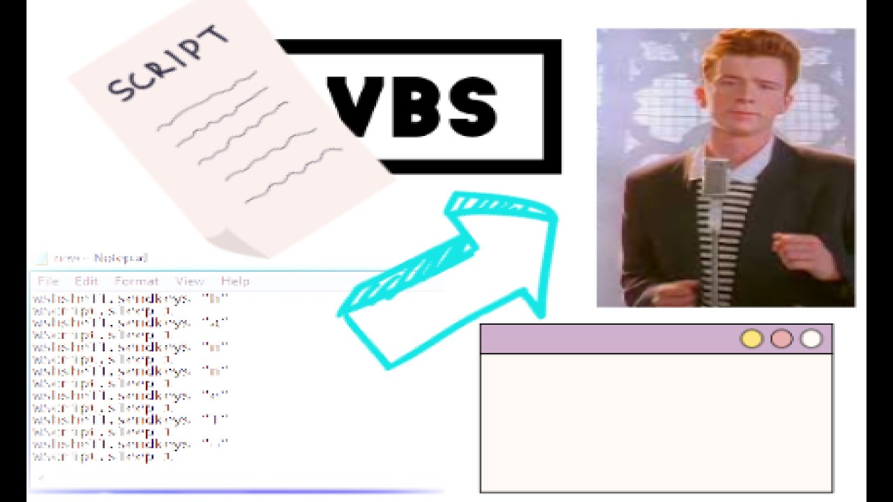 A FILE THAT CAN RICK ROLL YOU!!! IN Notepad!!! (Script in description ...