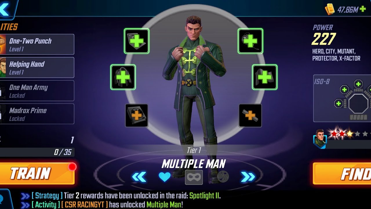 New Account Day 71 Part #1 - Marvel Strike Force Unlock Multiple Man ...