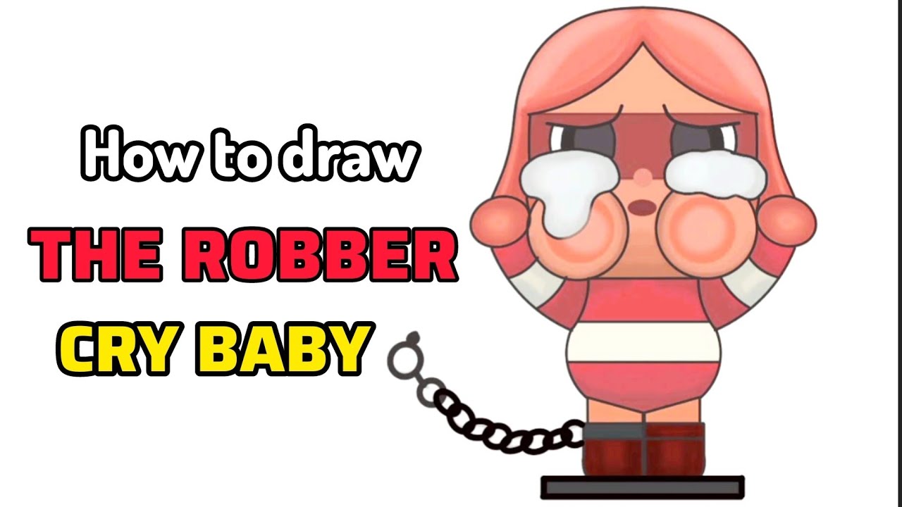 How to draw CRYBABY POPMART - THE ROBBER RED VER - APT remix - YouTube