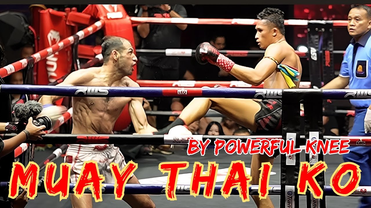Muay Thai Fight Knockout By Powerful Knee At Rajadamnern Stadium - YouTube