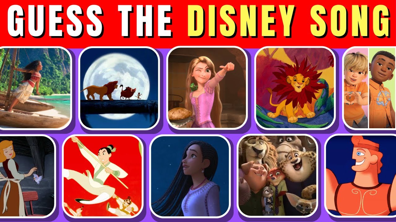 Ultimate Guess The Disney Song! | How well do you know Disney? - YouTube
