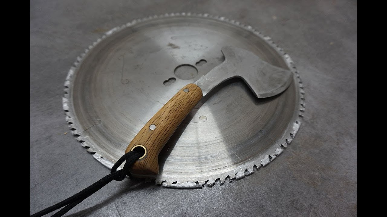 MINI HACHA, CON DISCO DE CORTE RECICLADO - YouTube