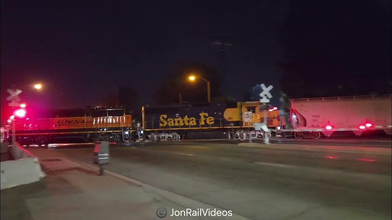 12/11/24 Pre: BNSF 164 with RS3L leads WB local with ATSF paint BNSF 188 passes Los Nietos/SFS ...