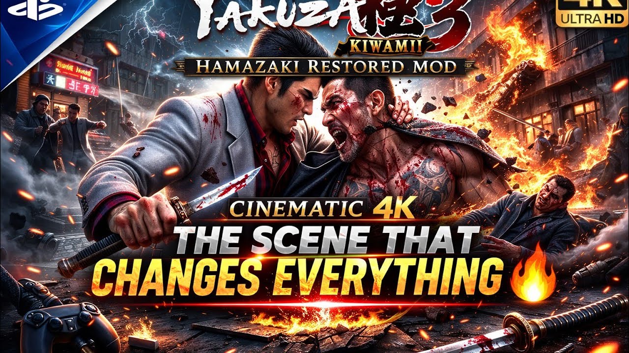 Yakuza Kiwami 3 Hamazaki Restored Mod Cinematic 4K - The Scene That ...