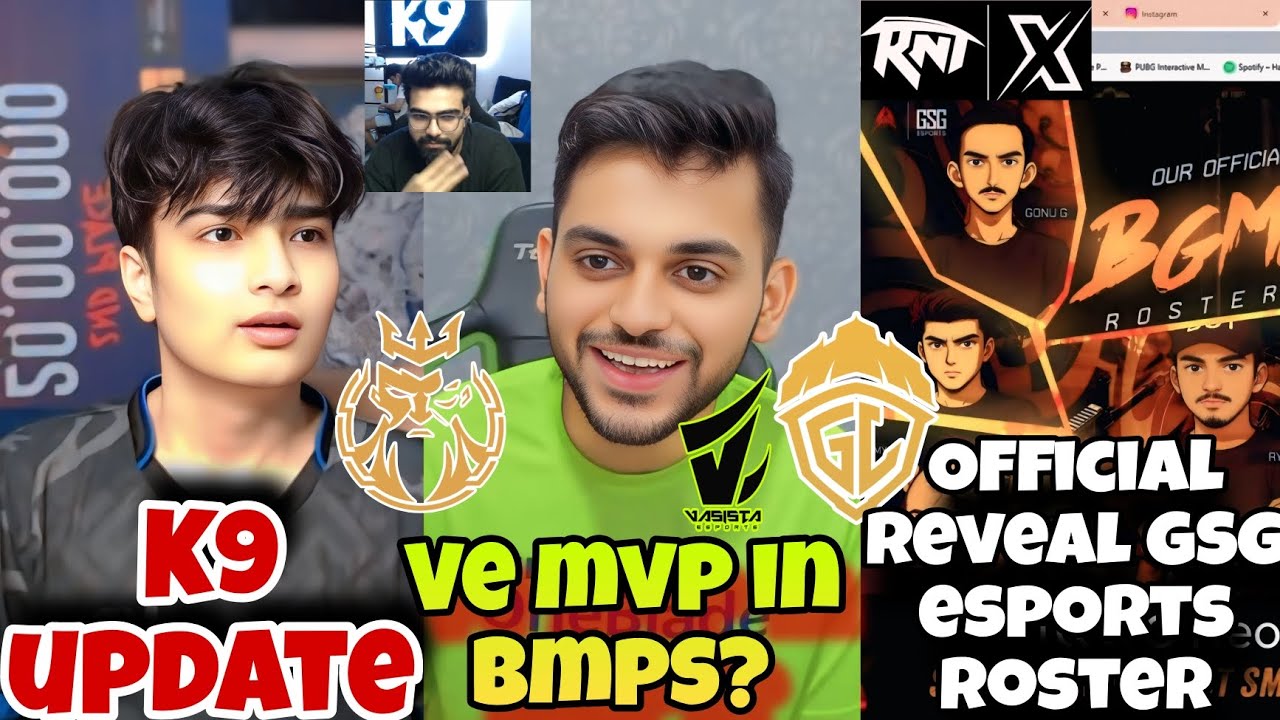 GSG Official Roster Reveal😱Hector MVp in BMpS ️K9 update📢Godl,GdR ...