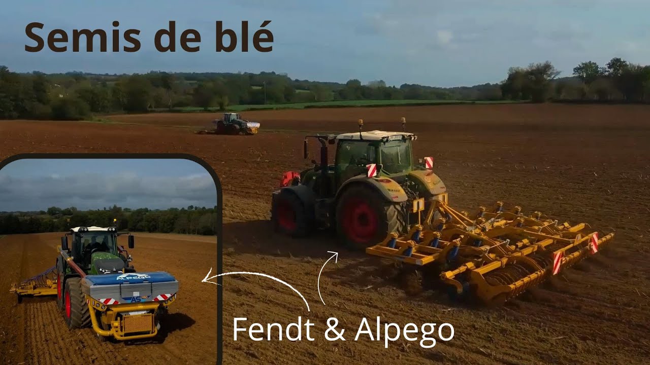 Semis de Blé 2023 dans de bonnes conditions👌 !! Nouveau combiné Alpego ...