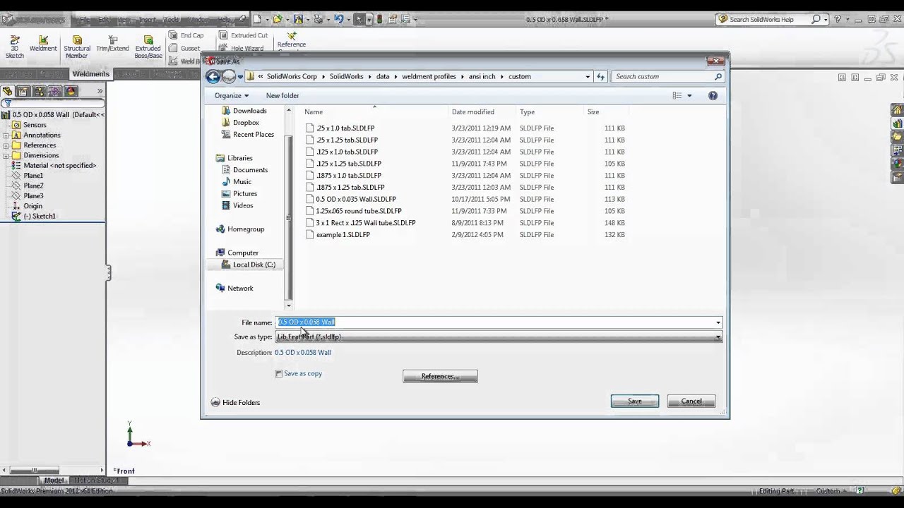 SolidWorks Tutorial: Custom Weldment Profiles by SolidWize - YouTube