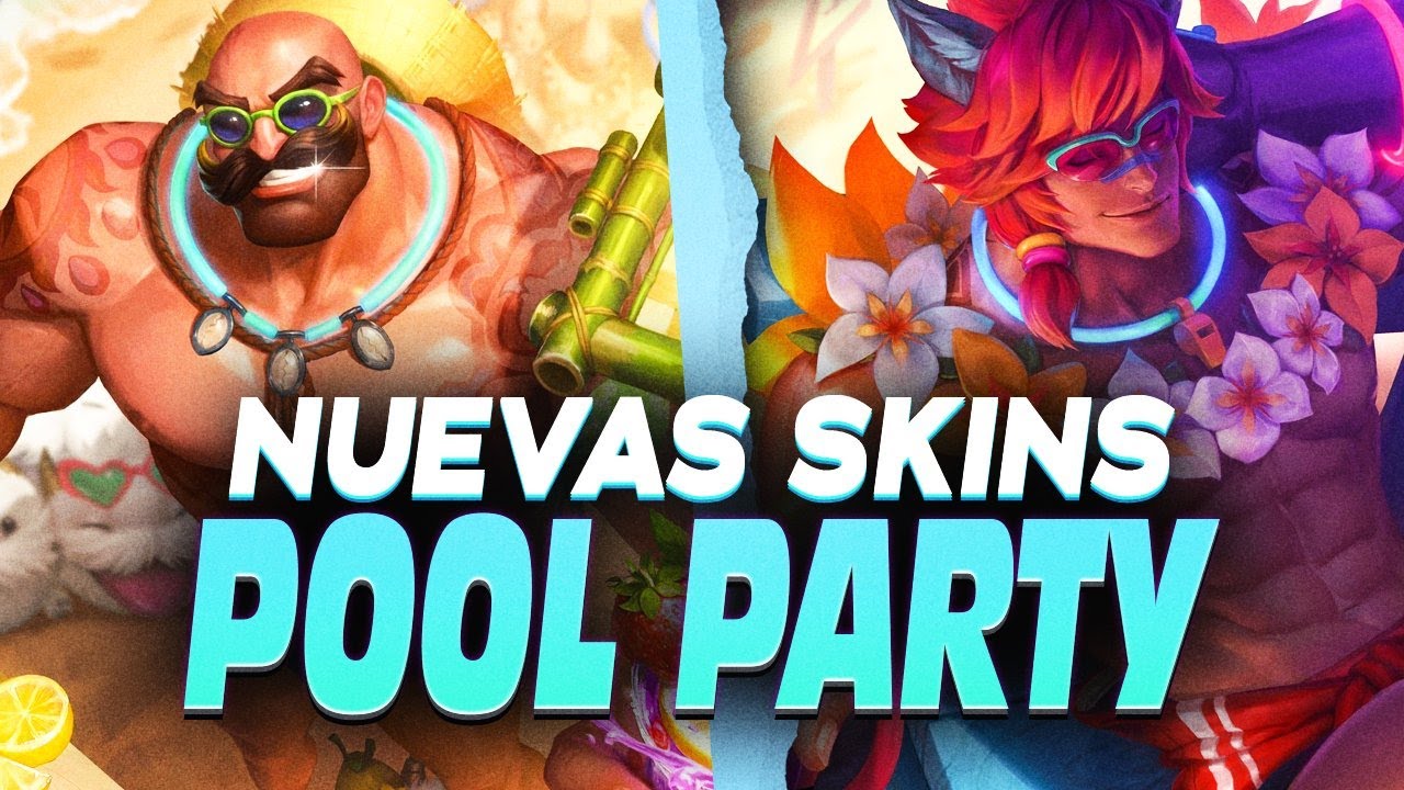 🦀NUEVAS SKIN POOL PARTY SETT y BRAUM *League Of Legends* - YouTube