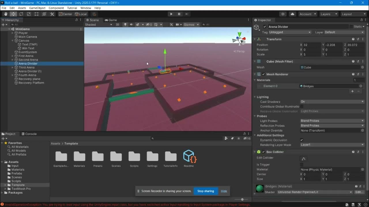 Unity ball game - YouTube