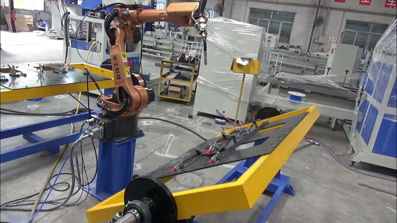 Welding Robot with Rotary Table and fixture for Argentina client - YouTube