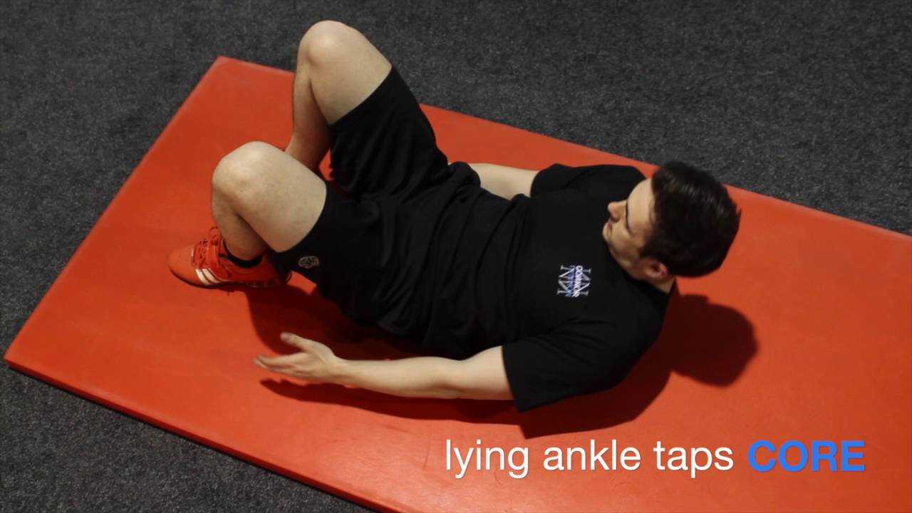 Lying Ankle Taps - Core (120) - YouTube