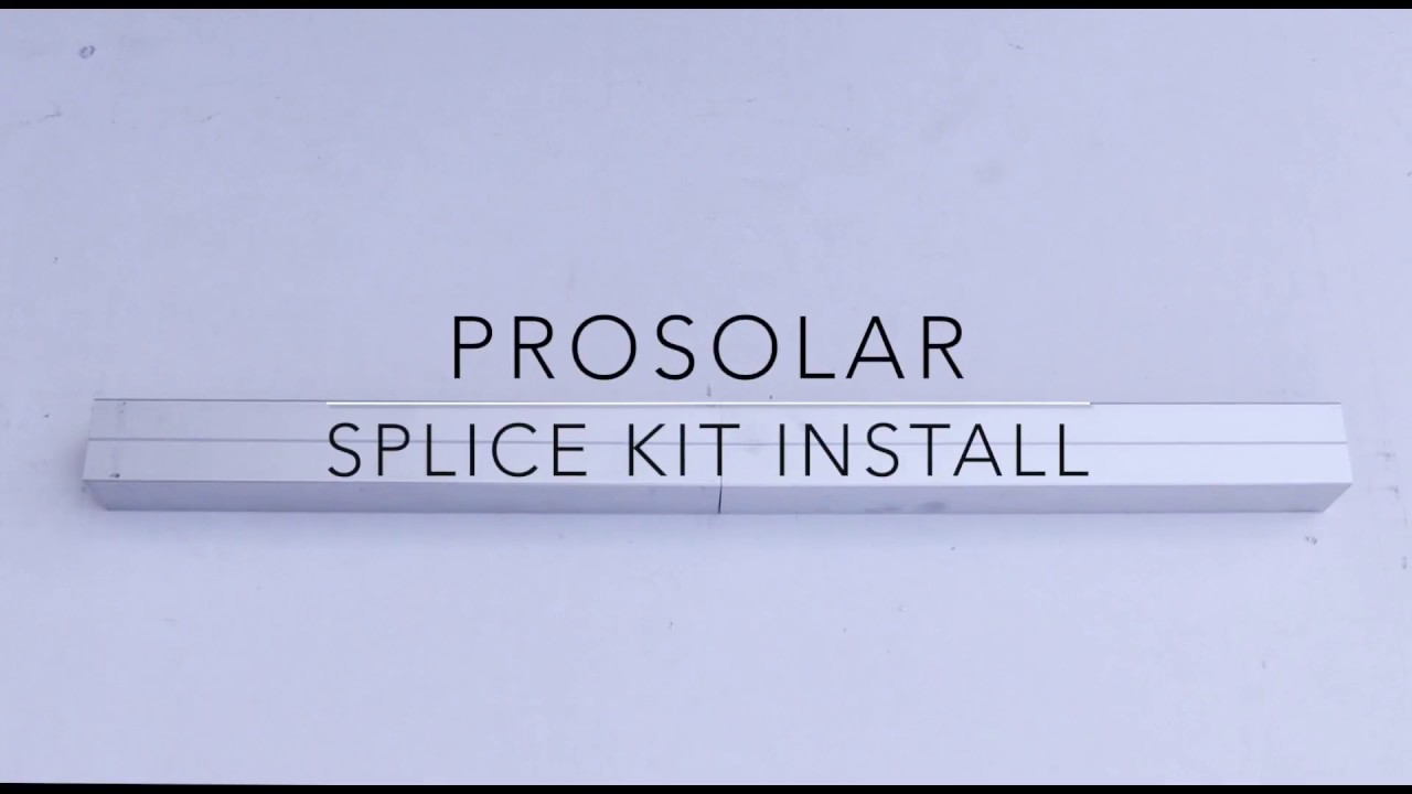 ProSolar® Self-Bonding Rail Splice - YouTube