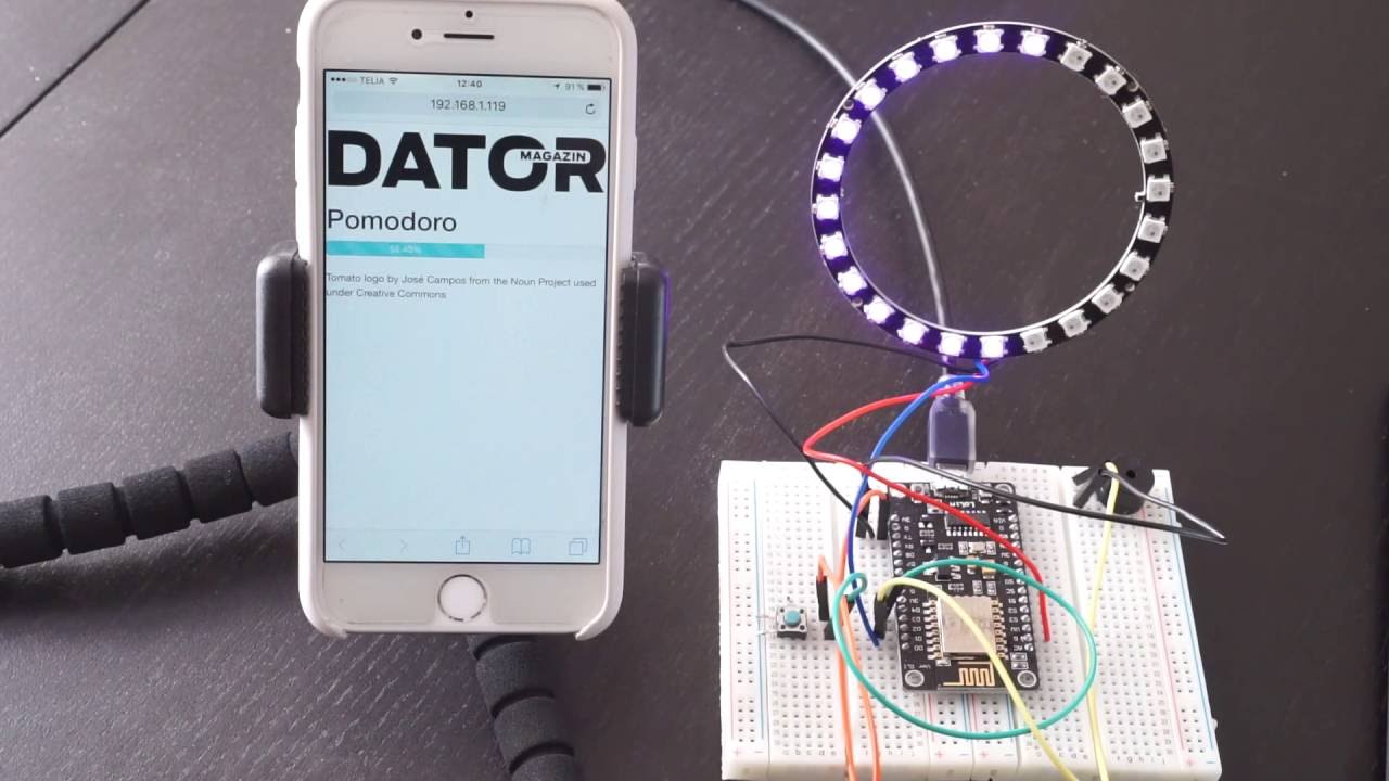 Datormagazin: Hemmabyggd pomodoro-klocka (ESP8266 NodeMCU + NeoPixels ...