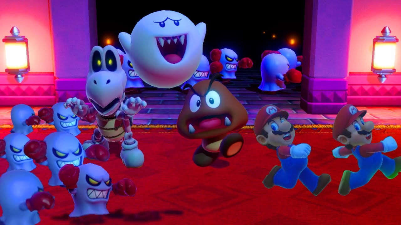 Super Mario Party Minigames - Mario vs 3 Boss: Goomba, Boo and Dry ...