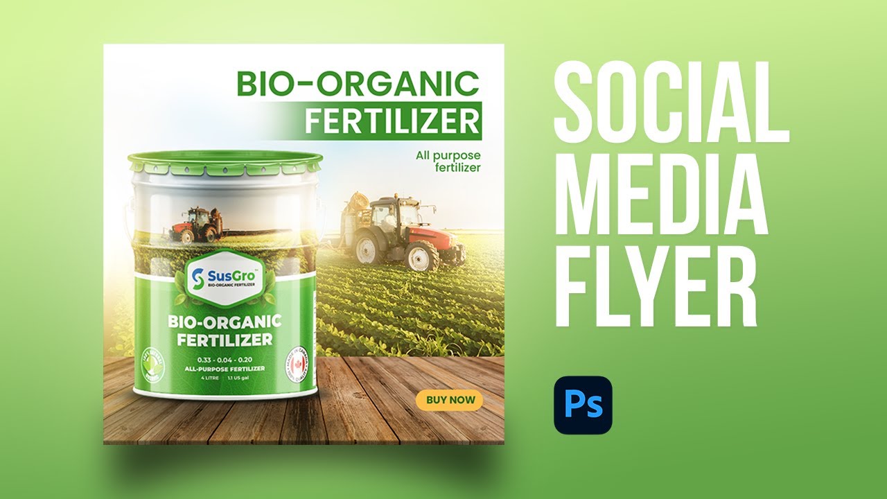 Social Media Flyer Design for Organic Fertilizer Promo in Photoshop ...