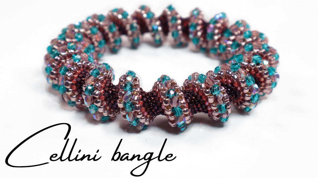 Cellini bangle tutorial | Peyote Cellini | Beadweaving tutorial - YouTube