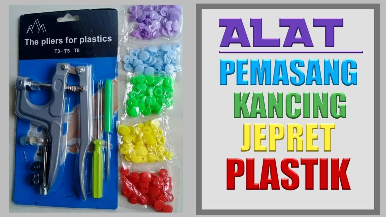 Cara memasang kancing jepret plastik || the fliers for plastics - YouTube