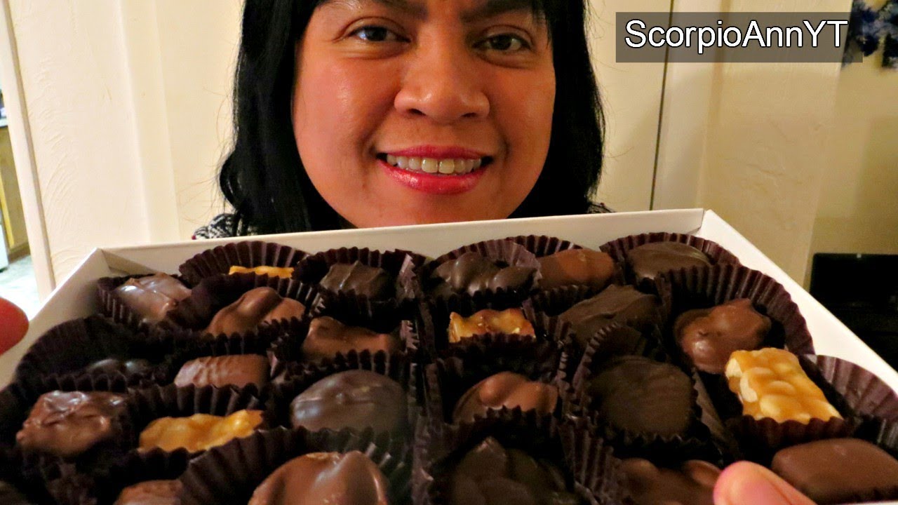 ASMR Eating See's Candies Nuts and Chews Chocolates with husband ...
