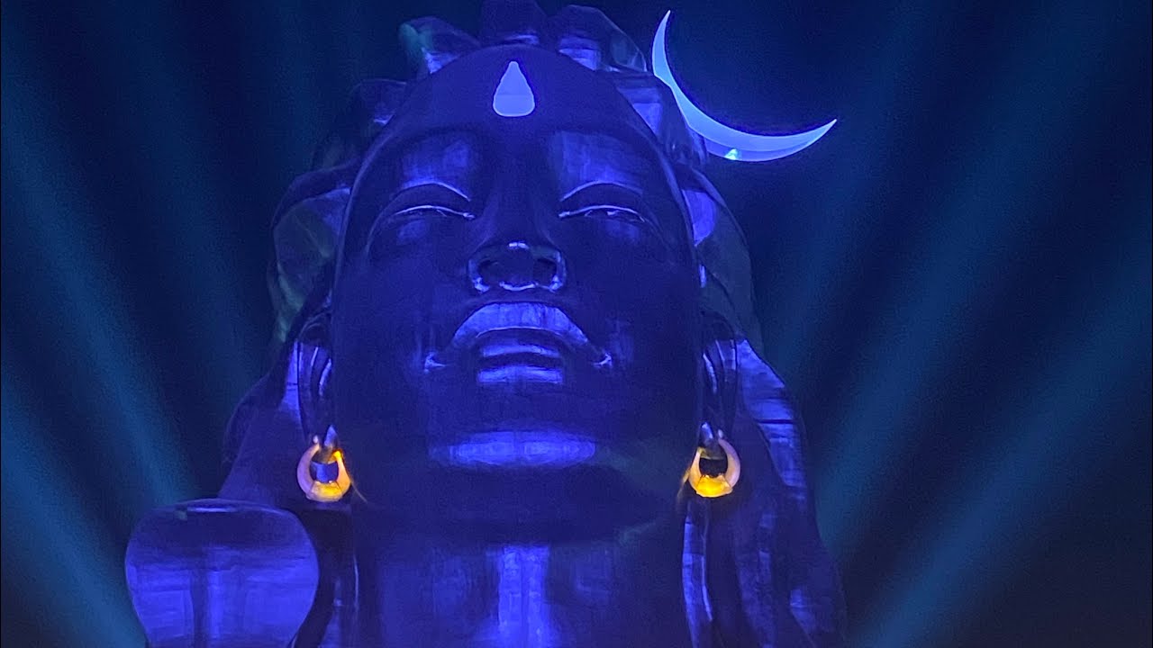 Adhi yogi statue | Isha Foundation Bangalore Inaugration light show ...