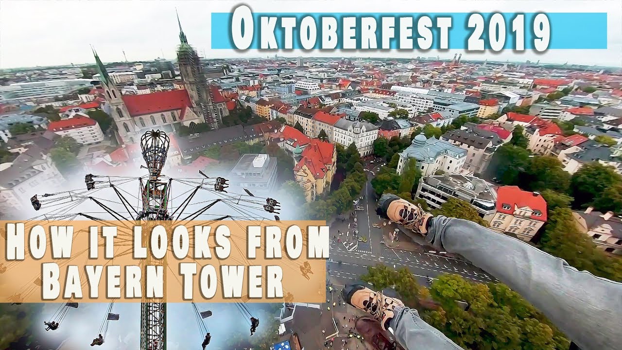 Oktoberfest 2019 München | Kettenflieger Bayern Tower | Kettenkarussel ...