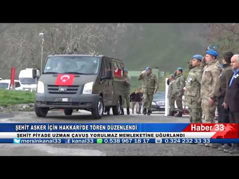 ŞEHİT ASKER İÇİN HAKKARİ’DE TÖREN DÜZENLENDİ
