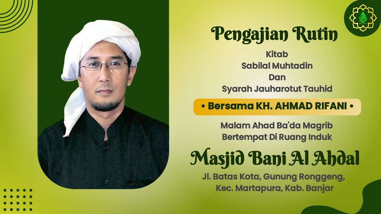PENGAJIAN KH.AHMAD RIFANI , 03/02/2024 M - YouTube