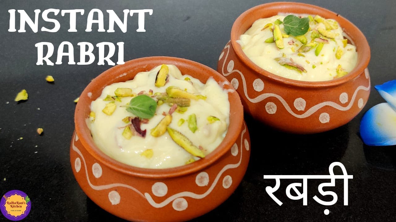 Instant Rabri recipe without condensed milk |Creamy Homemade Rabdi ...