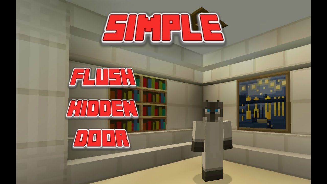 Simple flush hidden door (tutorial) Minecraft PS4 - YouTube