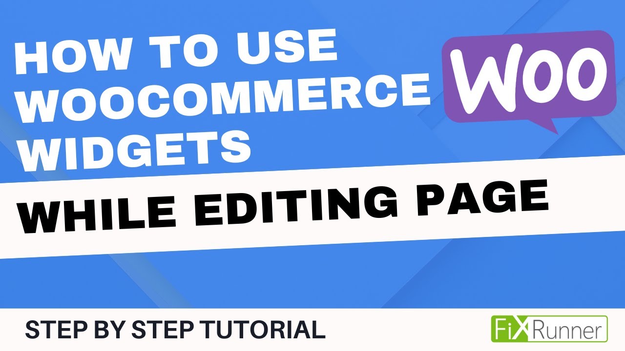 How To Use Woocommerce Widgets While Editing A Page In Wordpress Youtube