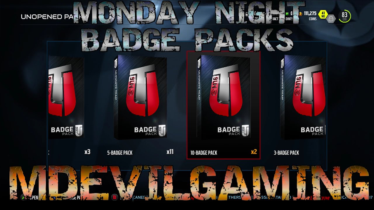 21 Badge Packs ! Madden 16 Ultimate Team #21!! Monday Night Badge Packs ...