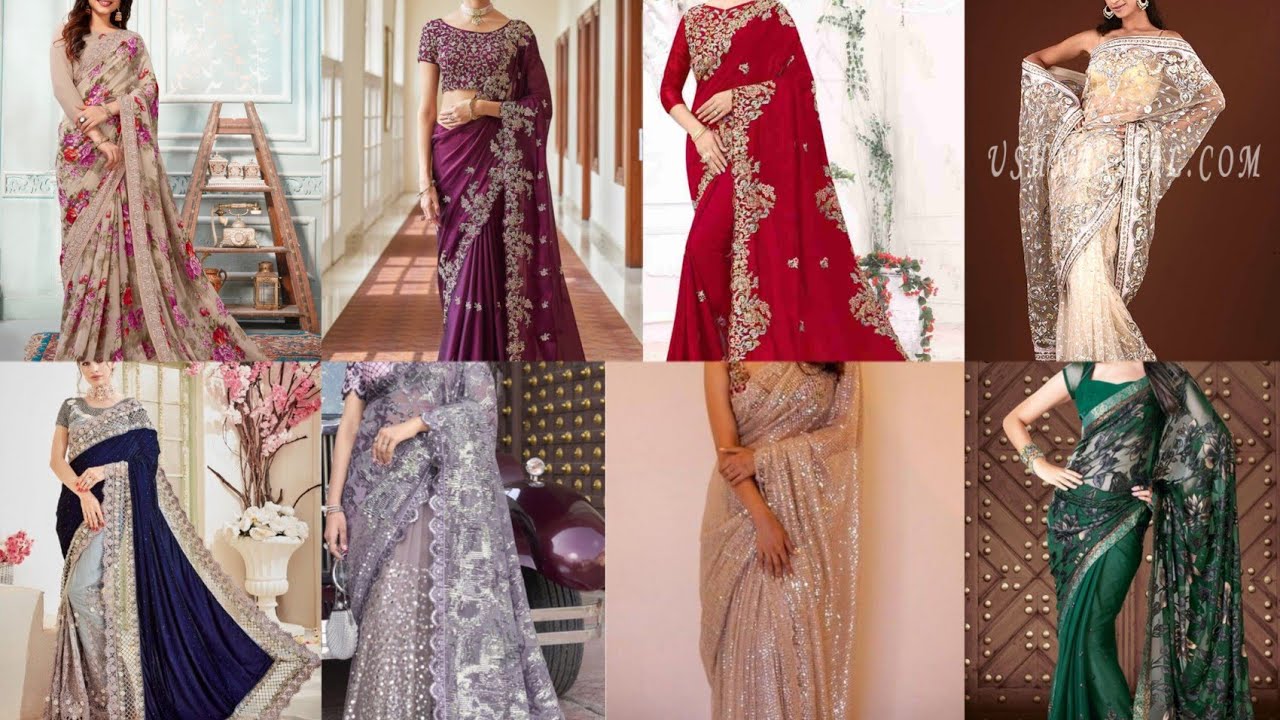 New Saree Designs 2024 \\Eid Special Designer Saree\\Stylish Saree ...