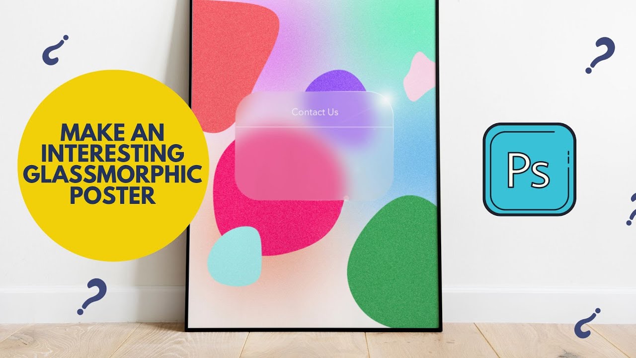 Create a Glassmorphic Gradient Poster in Photoshop - YouTube