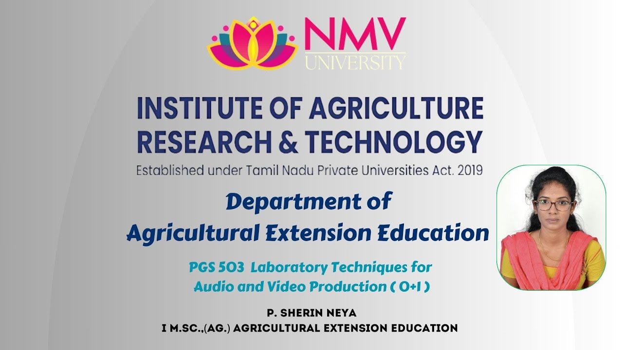 "Understanding Audio-Visual Aids in Agricultural Extension" - YouTube