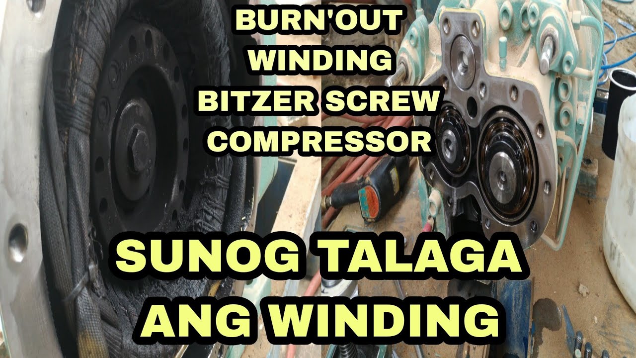 Bitzer screw compressor burn out winding @bernales07vlog16#ofw - YouTube