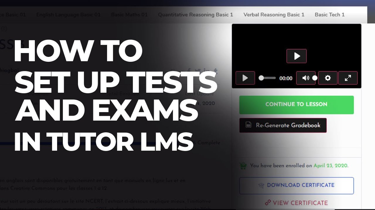 How to Set up Tests and Exams with the Quiz Feature in Tutor LMS - YouTube