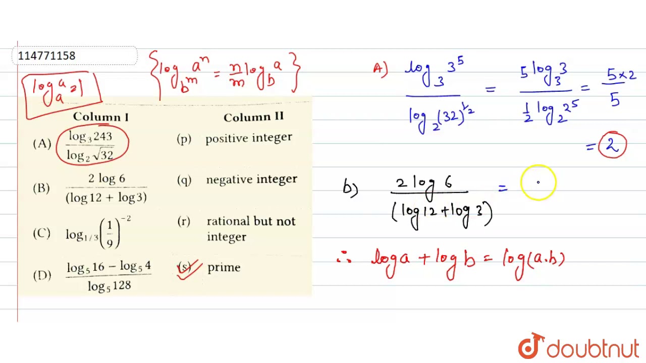 match Column I with Column II - YouTube