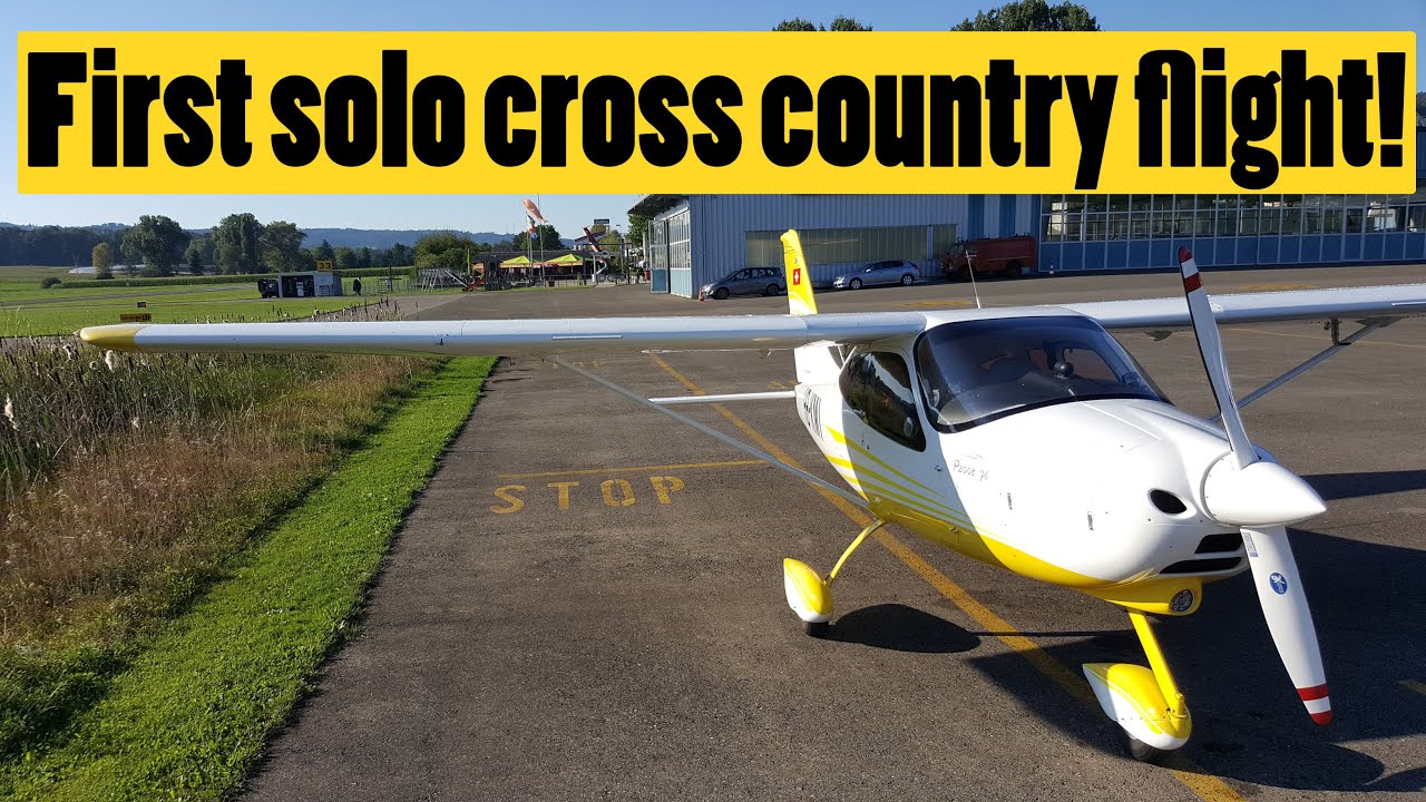 First Solo Cross Country Flight - VFR PPL student pilot Tecnam P2008JC ...