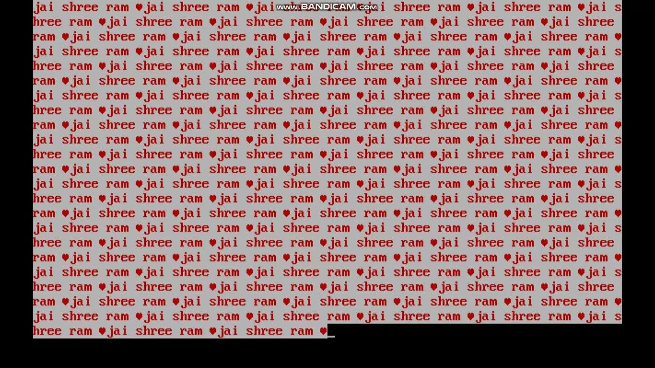 C PROGRAMMING / JAI SHREE RAM / - YouTube